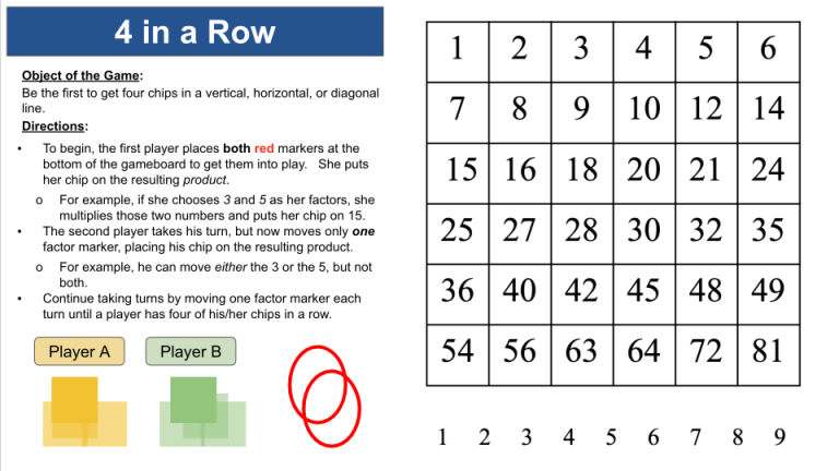 Four in a Row – a two-player game for online – The Other Math